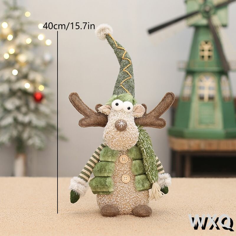 Рождественские украшения, милые куклы-лоси，40cm, Милый и симпатичный стиль