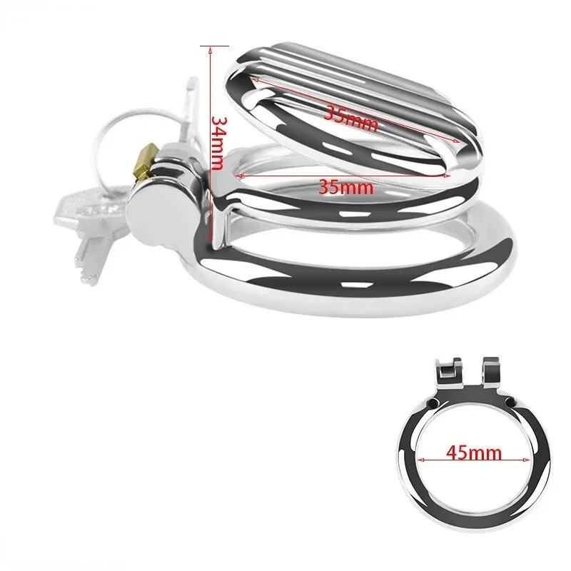 Мужской металлический плоский Дышащий Пояс верности Мужской Пояс верности S/M/L Блокировка M 45MM