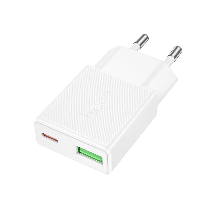 HOCO EU Plug PD20W QC3.0 Зарядное устройство для быстрой зарядки для iPhone 15 14 Pro Max EU White