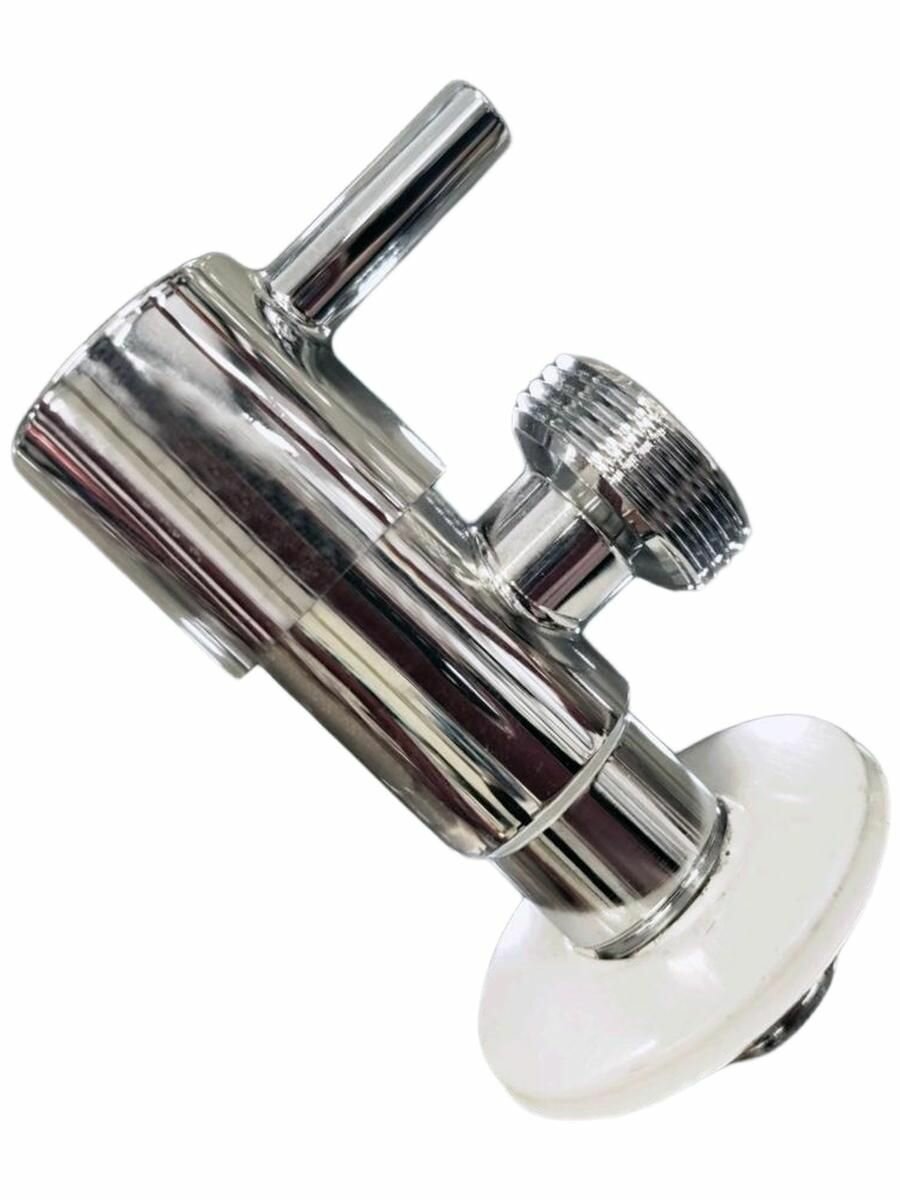 Кран угловой с отражателем хромированный TIM 1/2"х1/2"