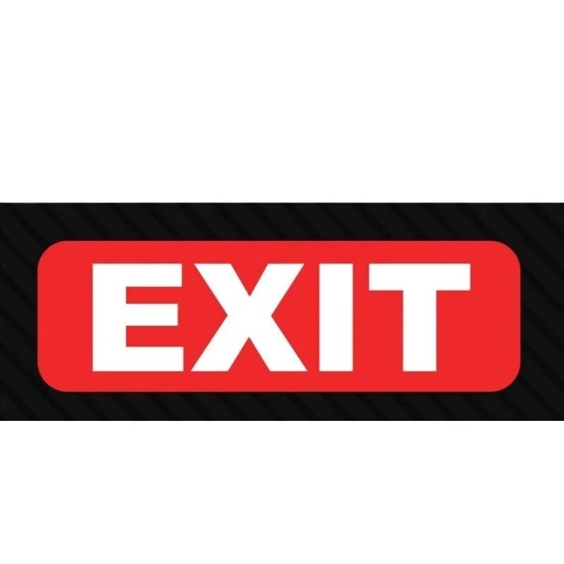 Выходная наклейка "EXIT", 13 см, ПВХ