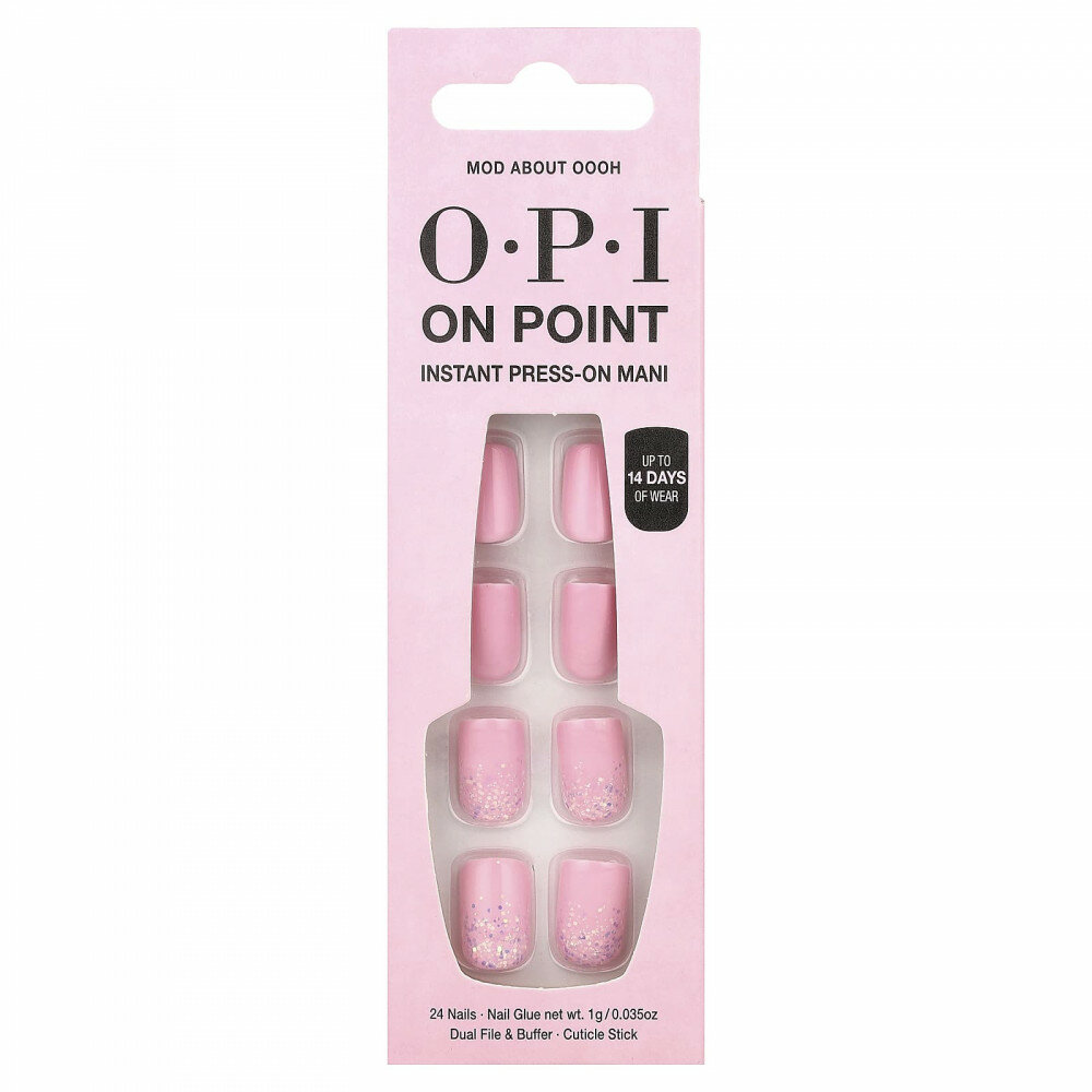 OPI, On Point, мгновенный прессуемый макияж, короткая длина, Modabout Oooh, набор из 27 предметов