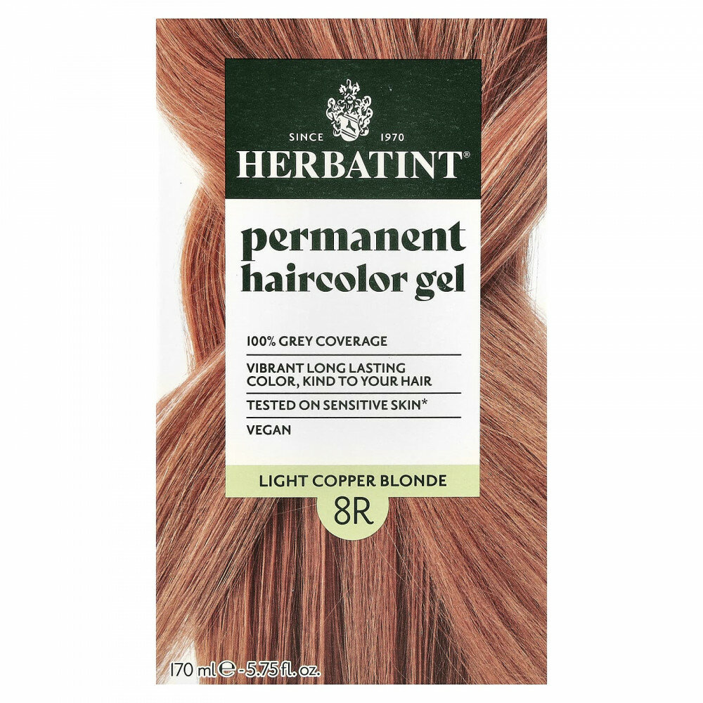 Herbatint, стойкая гель-краска для волос, 8R, светлый медный блондин, 135 мл (4,56 жидк. унции)
