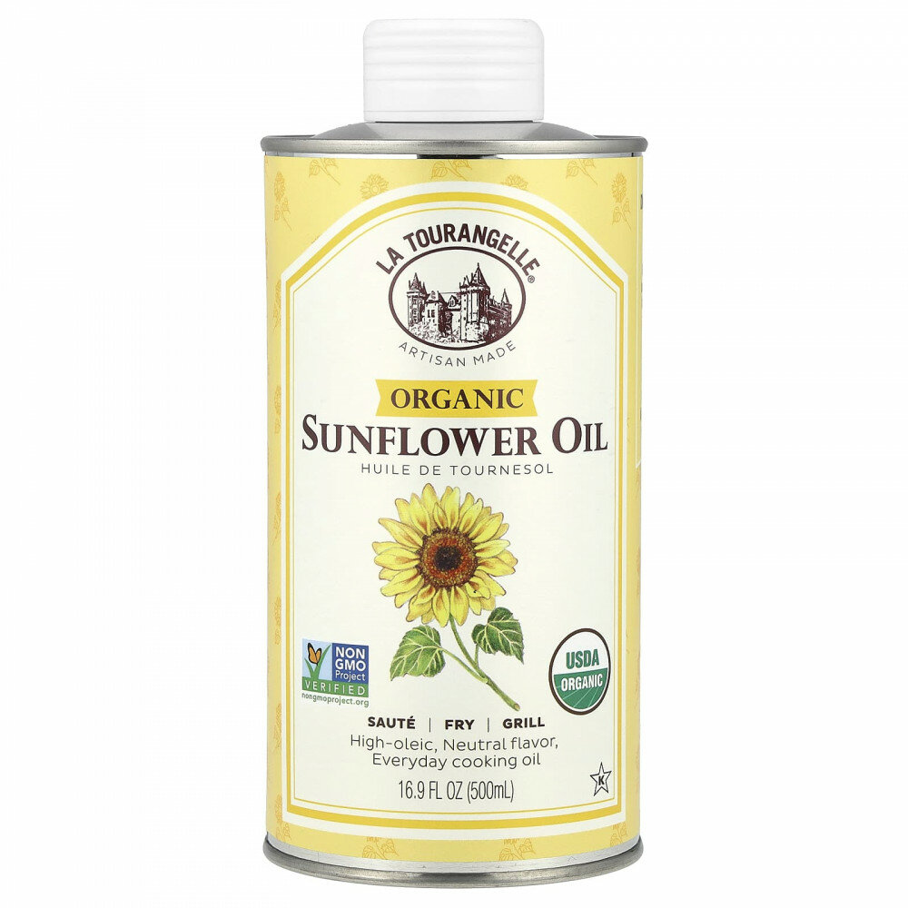 La Tourangelle, органическое подсолнечное масло, 500 мл (16,9 жидк. унции)