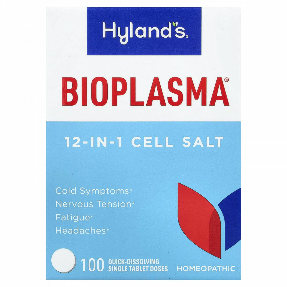 Hyland's Naturals, Bioplasma®, клеточная соль 12-в-1, 100 доз в одной быстрорастворимой таблетке