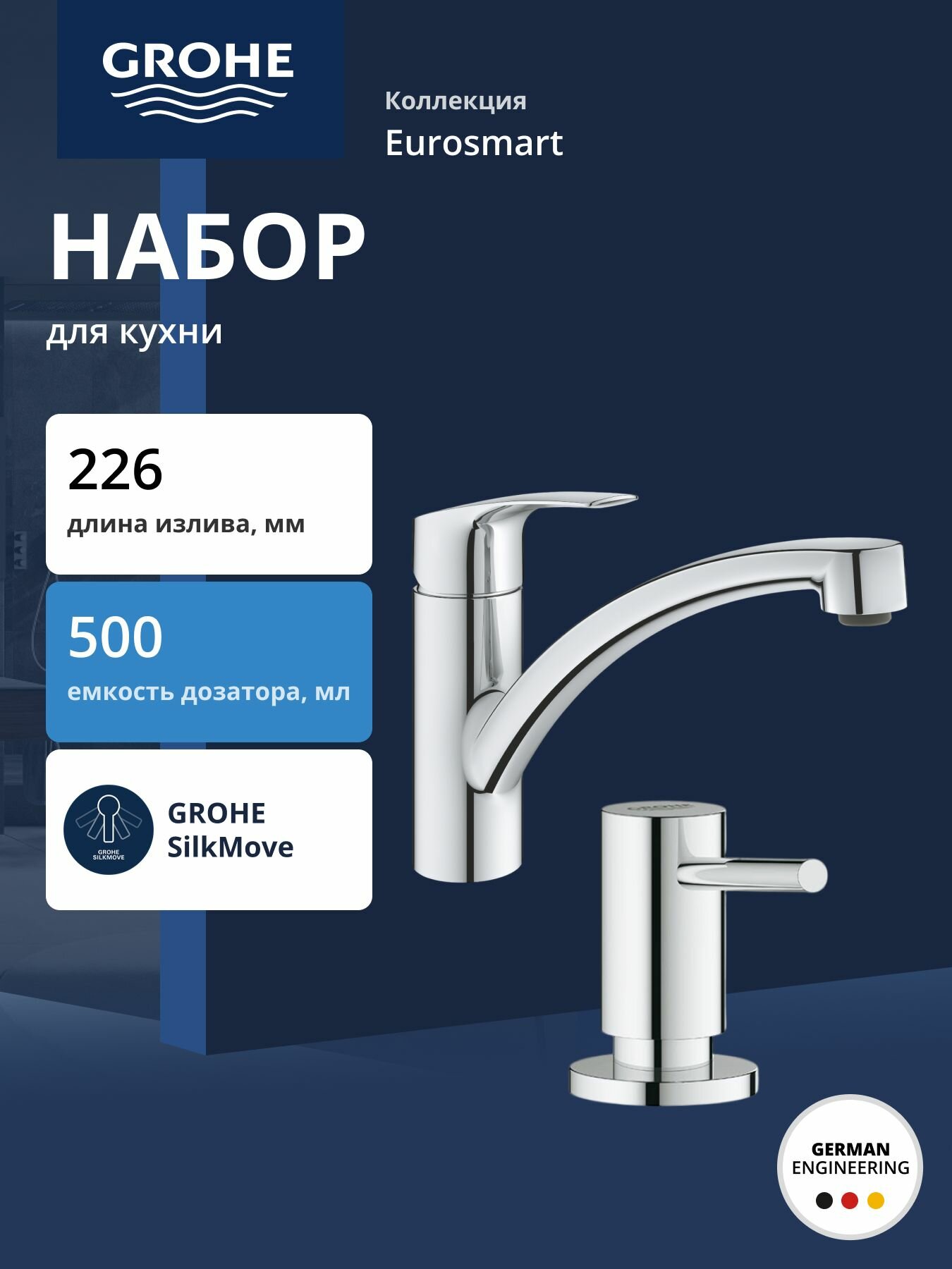 Готовый набор для кухни GROHE Eurosmart (NK0001)