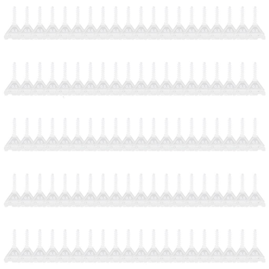 Керамические выравнивающие клипсы для плитки, 100 шт, 0.5 Спира L база