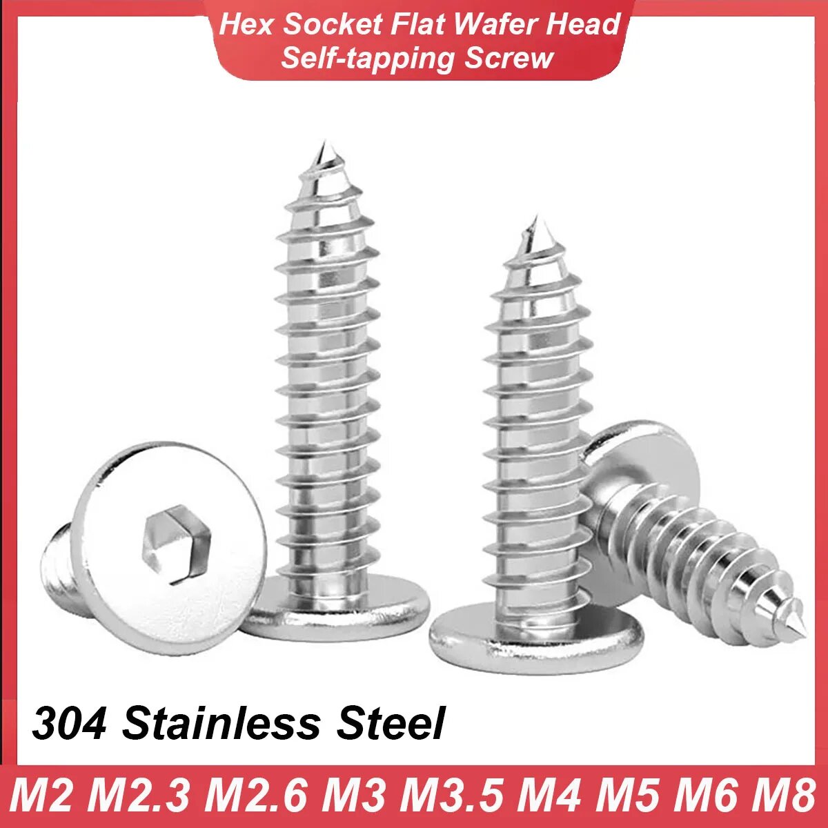 Саморезы из нержавеющей стали M2-M8 M6 (20pcs), 20MM