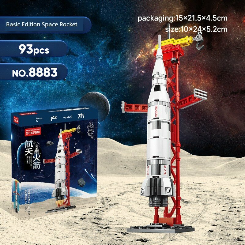 Модель космического корабля Apollo 5, набор из 93 деталей, образовательные строительные блоки STEM для детей