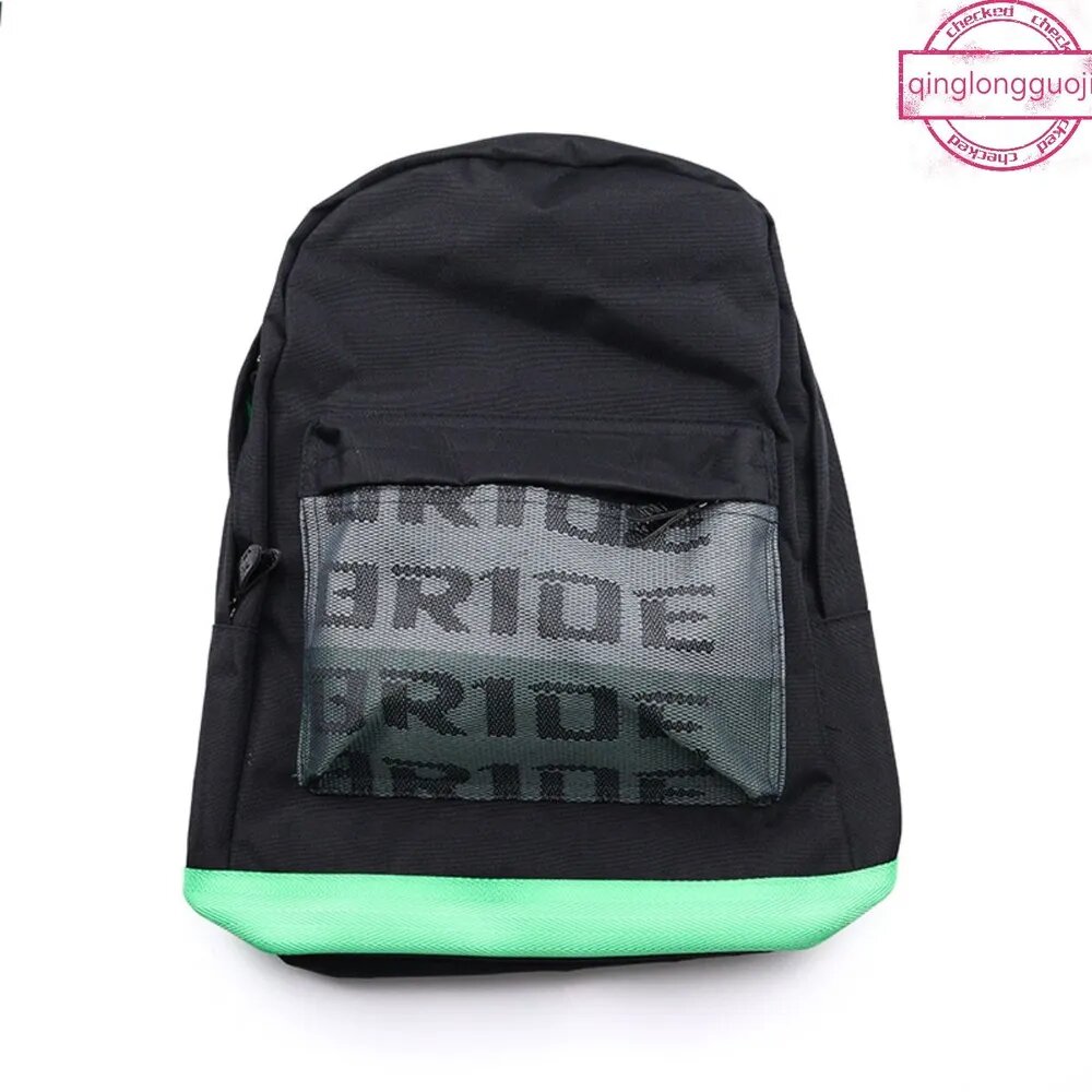 Рюкзак унисекс JDM BRIDE SPARCO для фанатов автомобильной атрибутики и JDM культуры, повседневный, полиэстер, черный, 42x38x5.5см — фото 1
