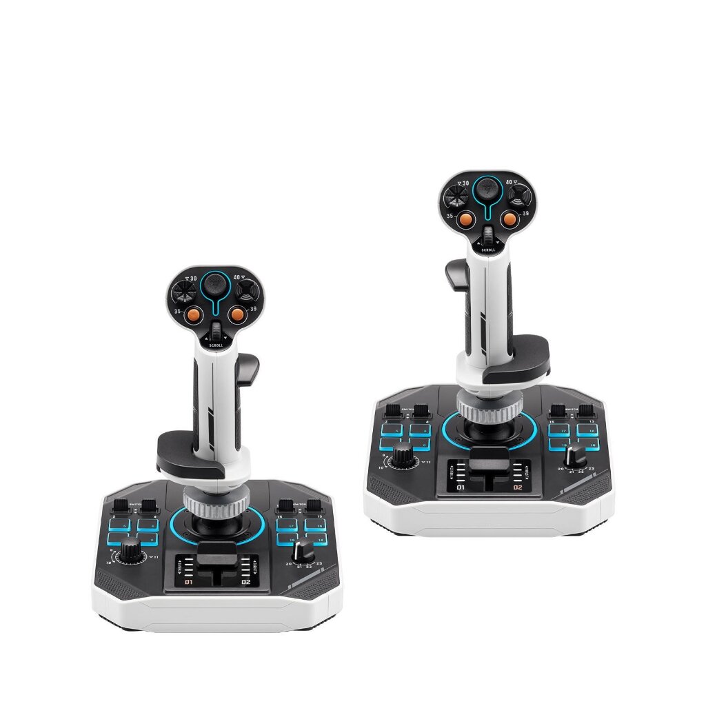 Высокоточный USB-контроллер полета с регулируемым сопротивлением и светодиодными индикаторами Игровые аксессуары для OS 11/10