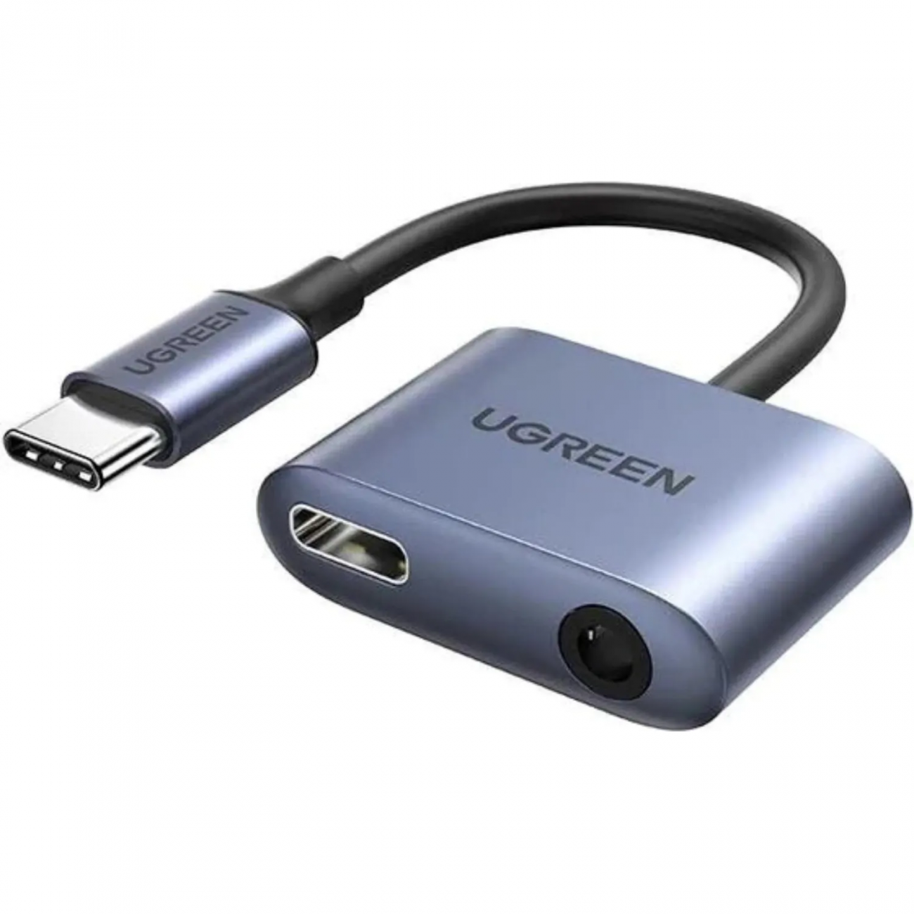 Адаптер UGREEN CM231 (60164) USB-C to 3.5mm Audio Adapter with PD серый 2418895