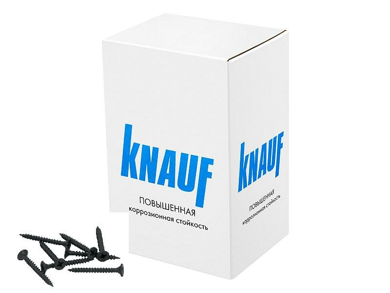Саморезы KNAUF Частая резьба, размер 3,5х25 мм, для гипсокартона и металла, в упаковке 1000 штук (3504/669563)