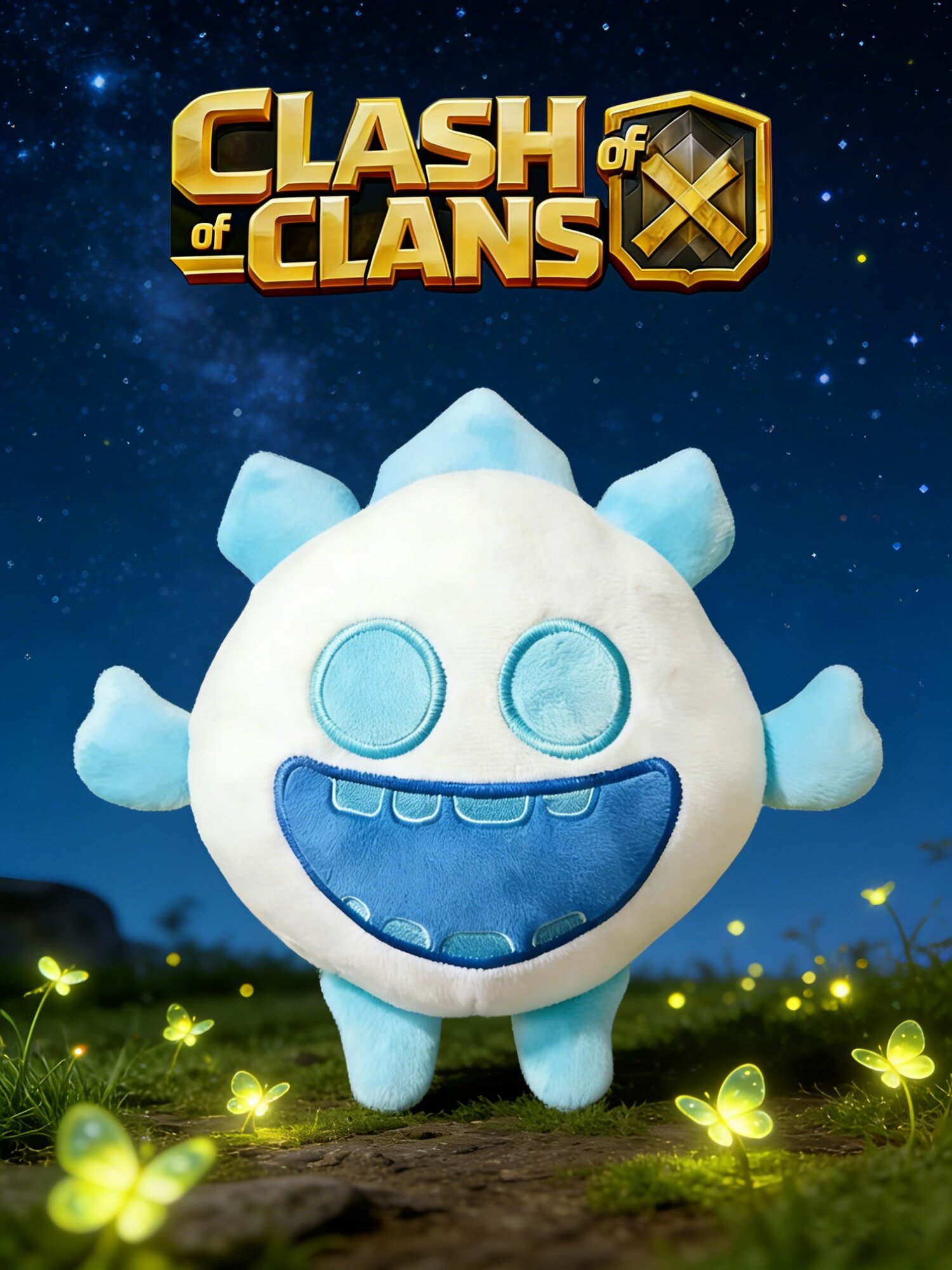 Мягкая игрушка Clash of Clans / Clash Royale: Ледяной дух (Ice Spirit), 9 см