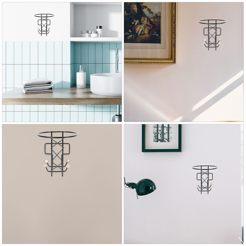 Черный железный настенный держатель для мотоциклетных шлемов, многофункциональная вешалка для хранения шлемов для дома