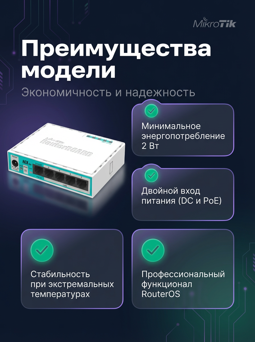 Mikrotik hEX lite RB750r2 — фото 1