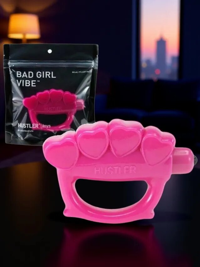 Вибратор Hustler Bad Girl Vibe, TPR, силикон, розовый, на батарейках