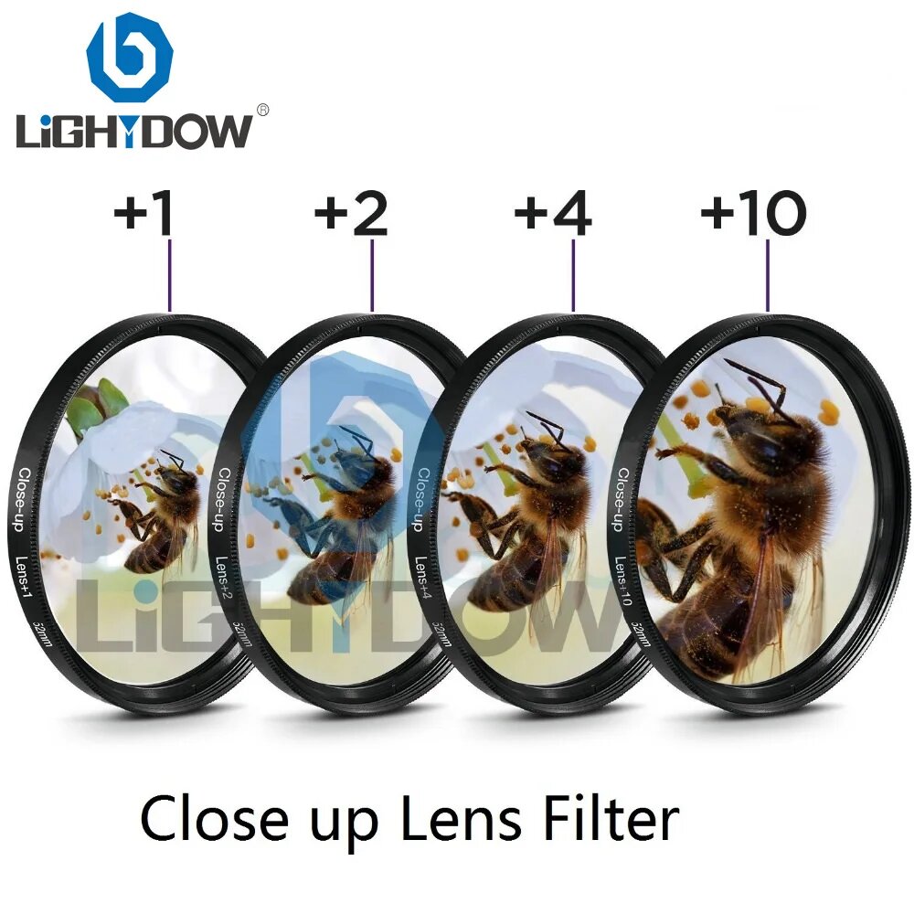 Lightdow комплект фильтров макросъемки 1+2+4+10 для Canon Nikon Sony, диаметр 82 мм