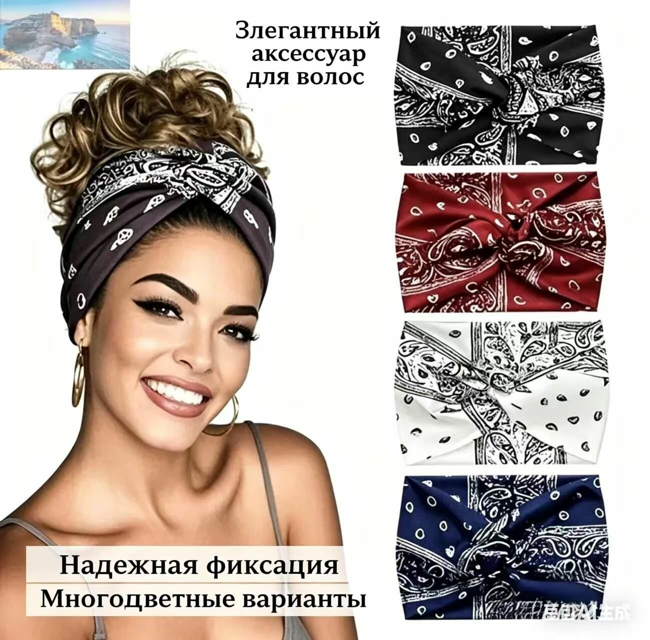 Повязка для волос 4 шт.