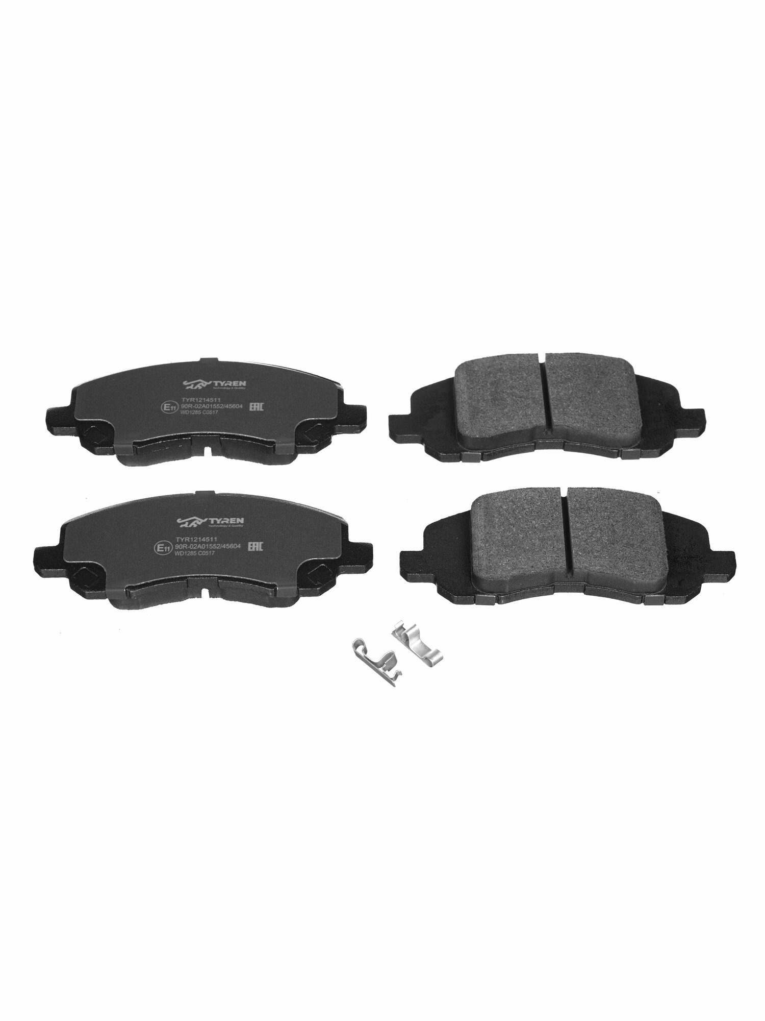 Колодки тормозные дисковые передние TYREN (TYR1214511)