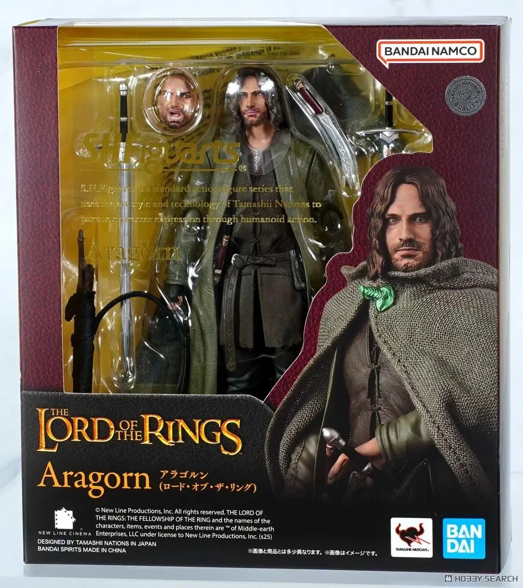 Bandai S.H.Figuarts Lord Of The Rings фигурки Aragorn Frodo Baggins & Gollum Aragorn