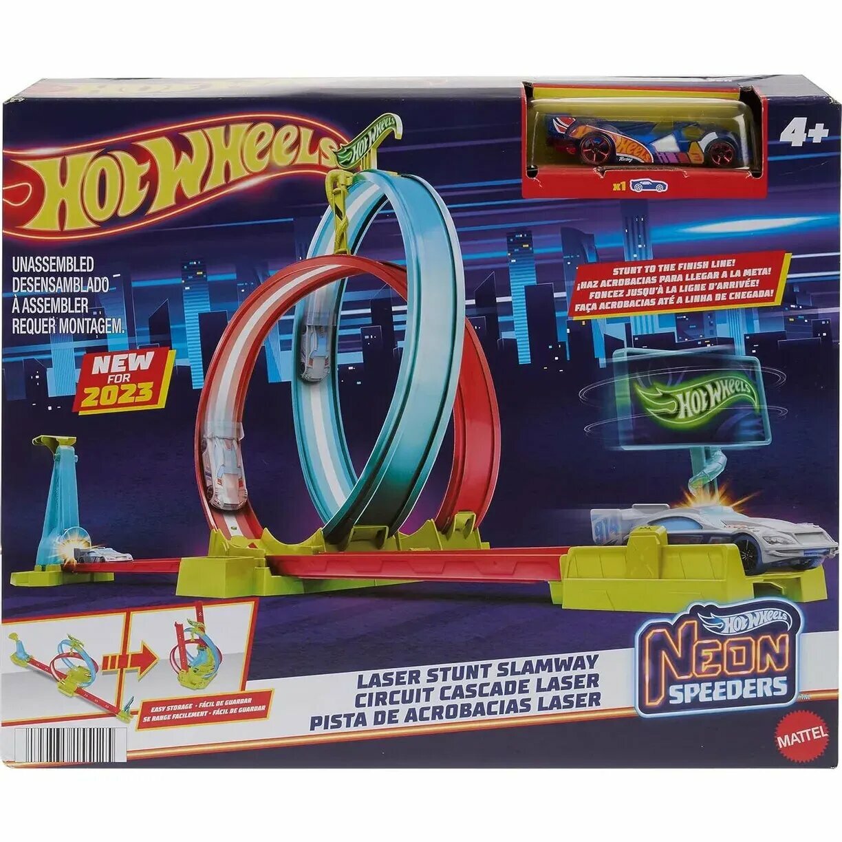Трек Mattel Hot Wheels "Неоновая мёртвая петля" HPC05, от 4 лет