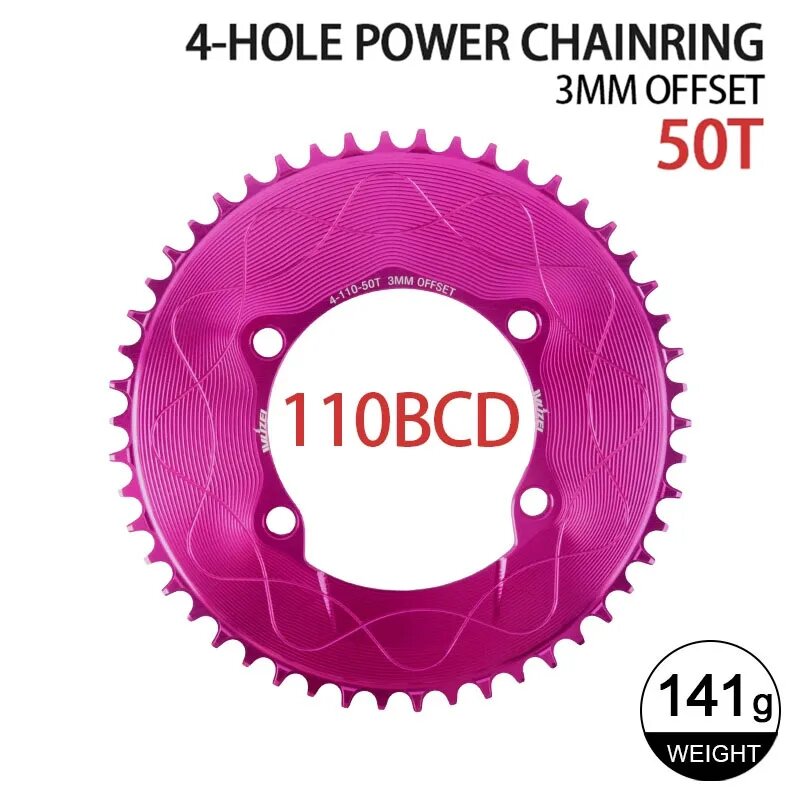 WUZEI Звездочка BCD 110 Алюминий 40-58T для Shimano 105 Ultegra Dura Ace