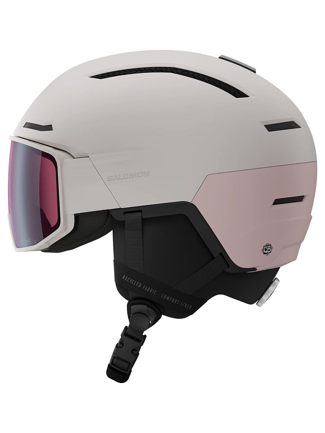 Горнолыжный шлем с визором Salomon Driver Pro Sigma Grey Violet Cat. 2 25/26 Серый, для мужчин , Серый