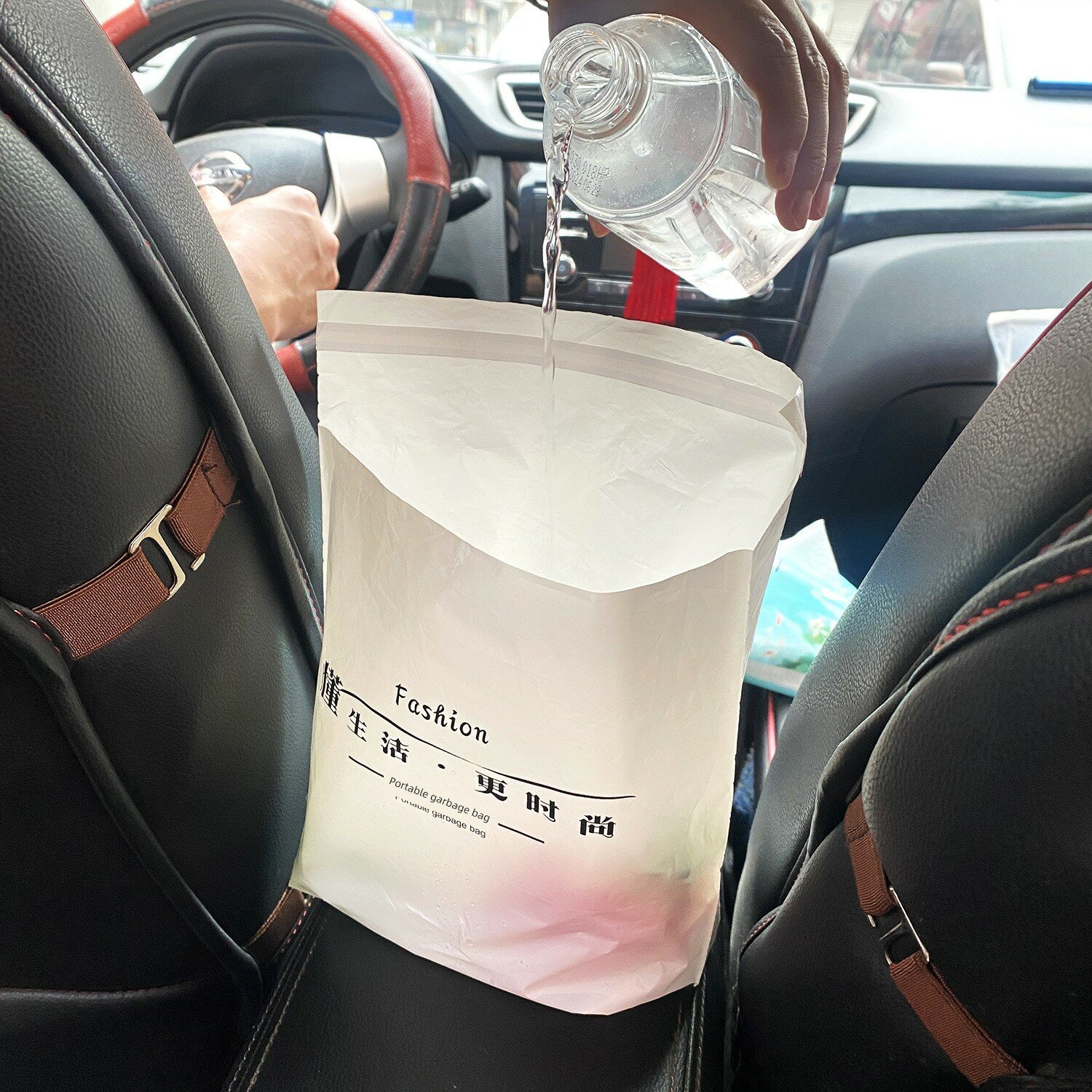 Самостоятельно стоящие автомобильные мешки для мусора с толстым материалом и большой вместимостью, упаковка 100 шт. для