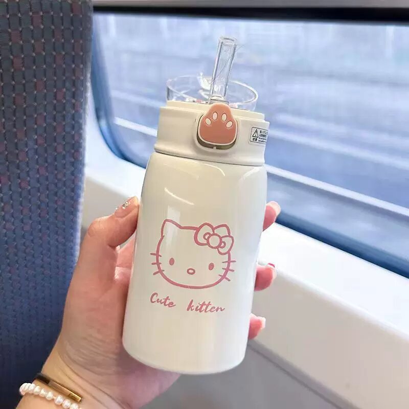 Розовая кружка Hello Kitty для детей, 300 мл, без BPA, идеально для школьниц
