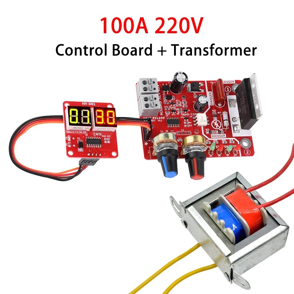 Контроллер точечной сварки 100A 220V с трансформатором