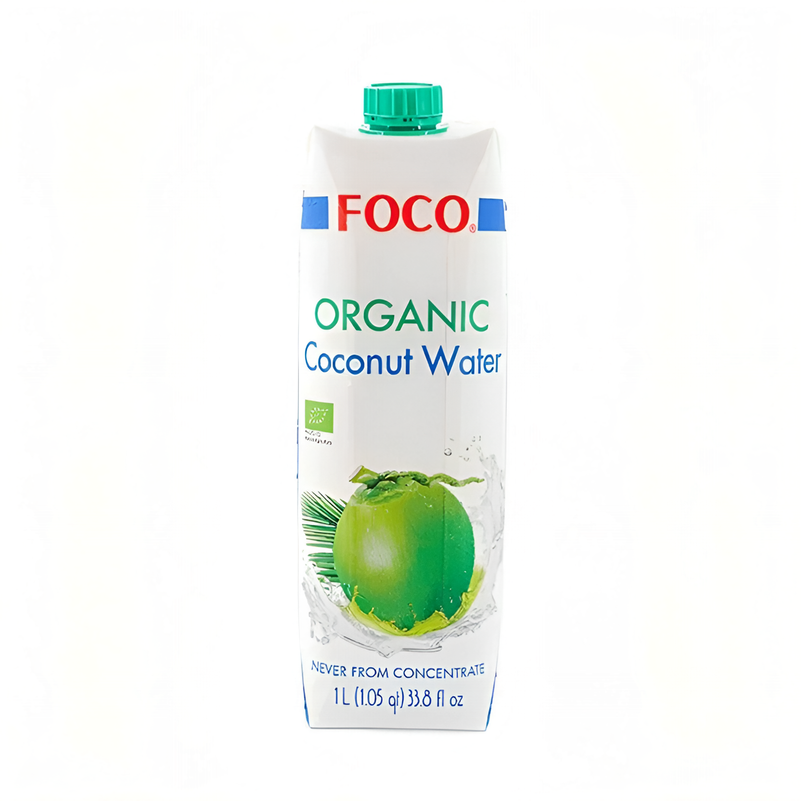 Кокосовая вода "FOCO", органическая, без ГМО, 100% кокосовая вода, 1 л