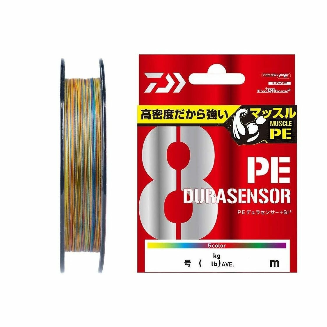 Плетеный шнур Daiwa UVF PE DURASENSOR X8+SI2 5Color 150m #1 18lb 0.165mm