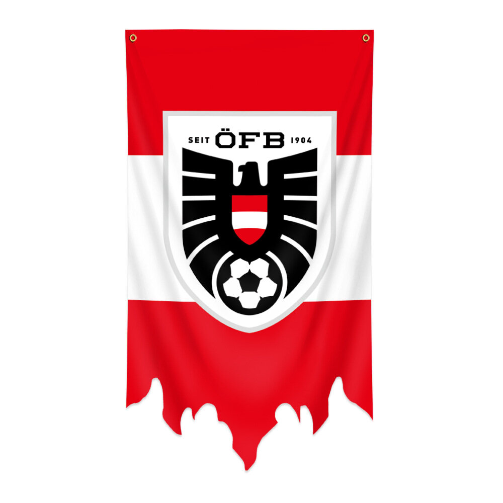 Флаг футбольный 70x130см Австрия настенный