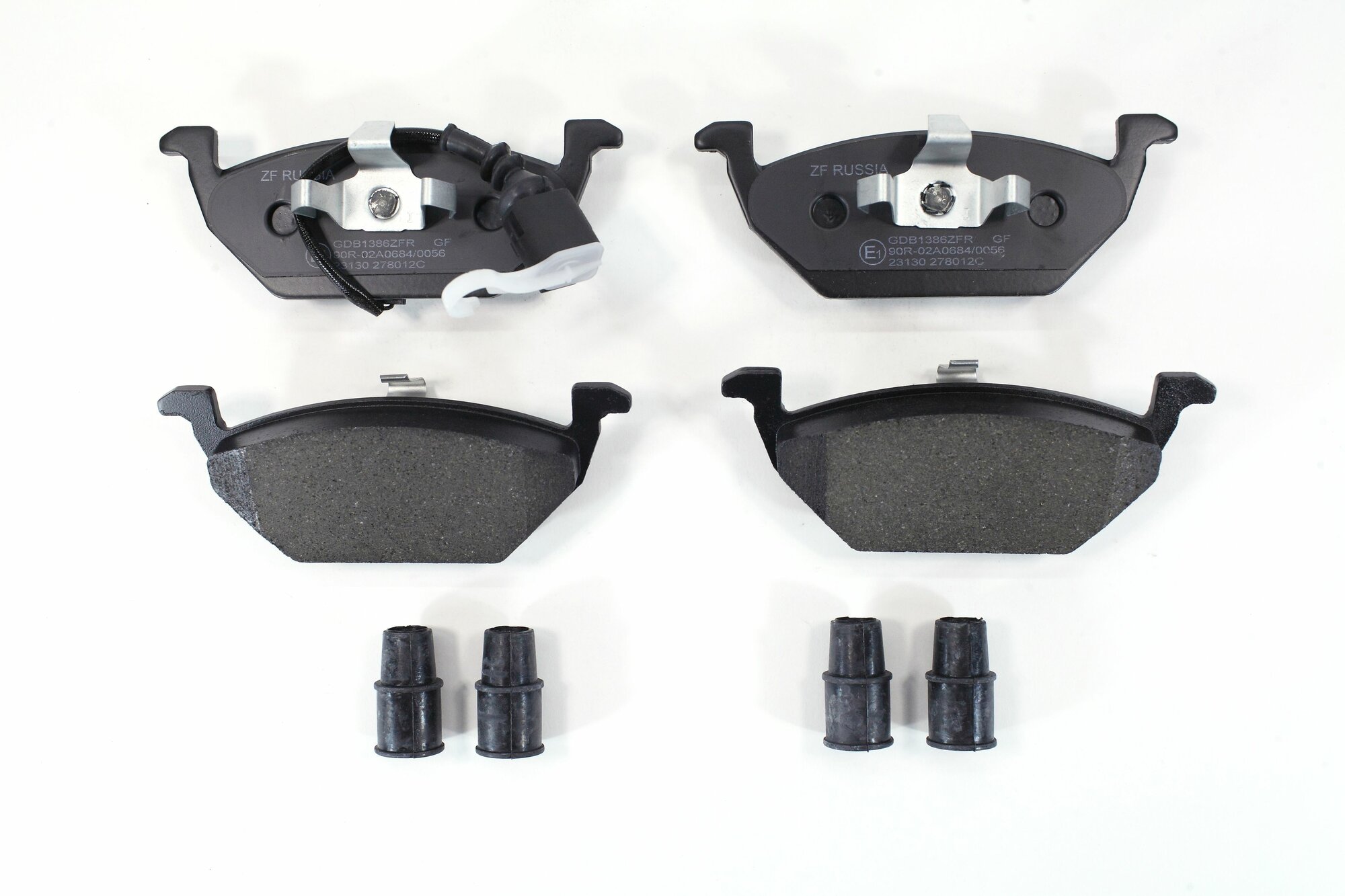 Колодки передние для AUDI A3 VOLKSWAGEN G4 с датчиком ZF Russia GDB1386 ZFR
