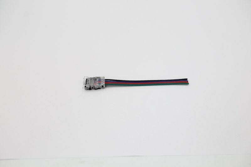 Разъем 4PIN с проводом для LED ленты RGB 10мм (подключение ленты к источнику питания) VARTON V4-R0-70.0024. STR-0002