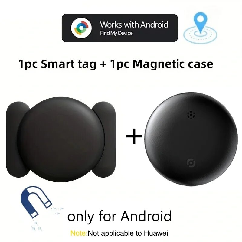 Bluetooth-трекер для Android, устройство для поиска ключей, совместимое с Google Black with magnetic