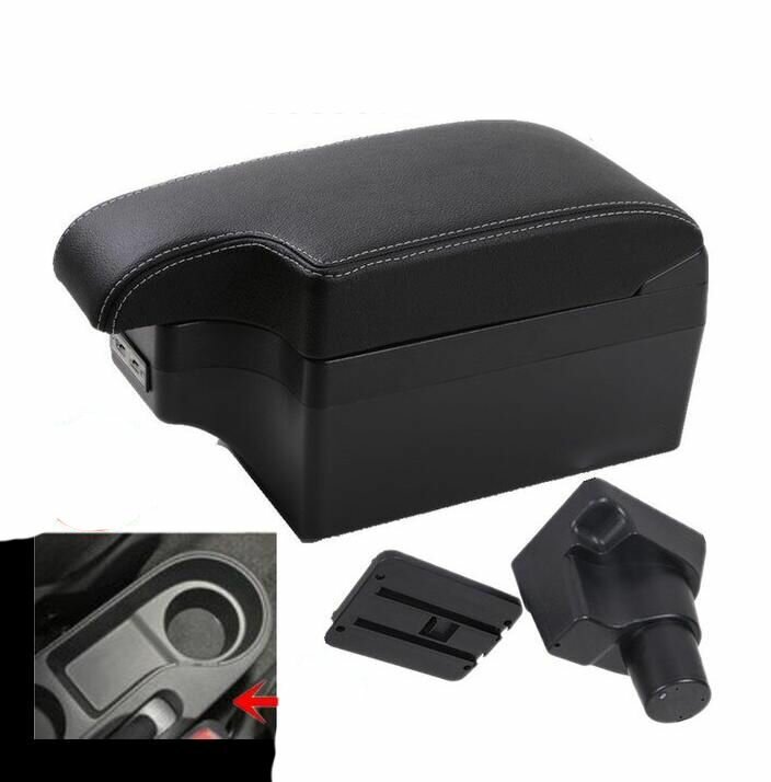 Подлокотник X-Line с USB для Киа Рио 4 - Kia Rio IV седан 2017-2023, Киа Рио X-Line 2017-2020 Киа Рио X 2020-2023 (с белой строчкой)