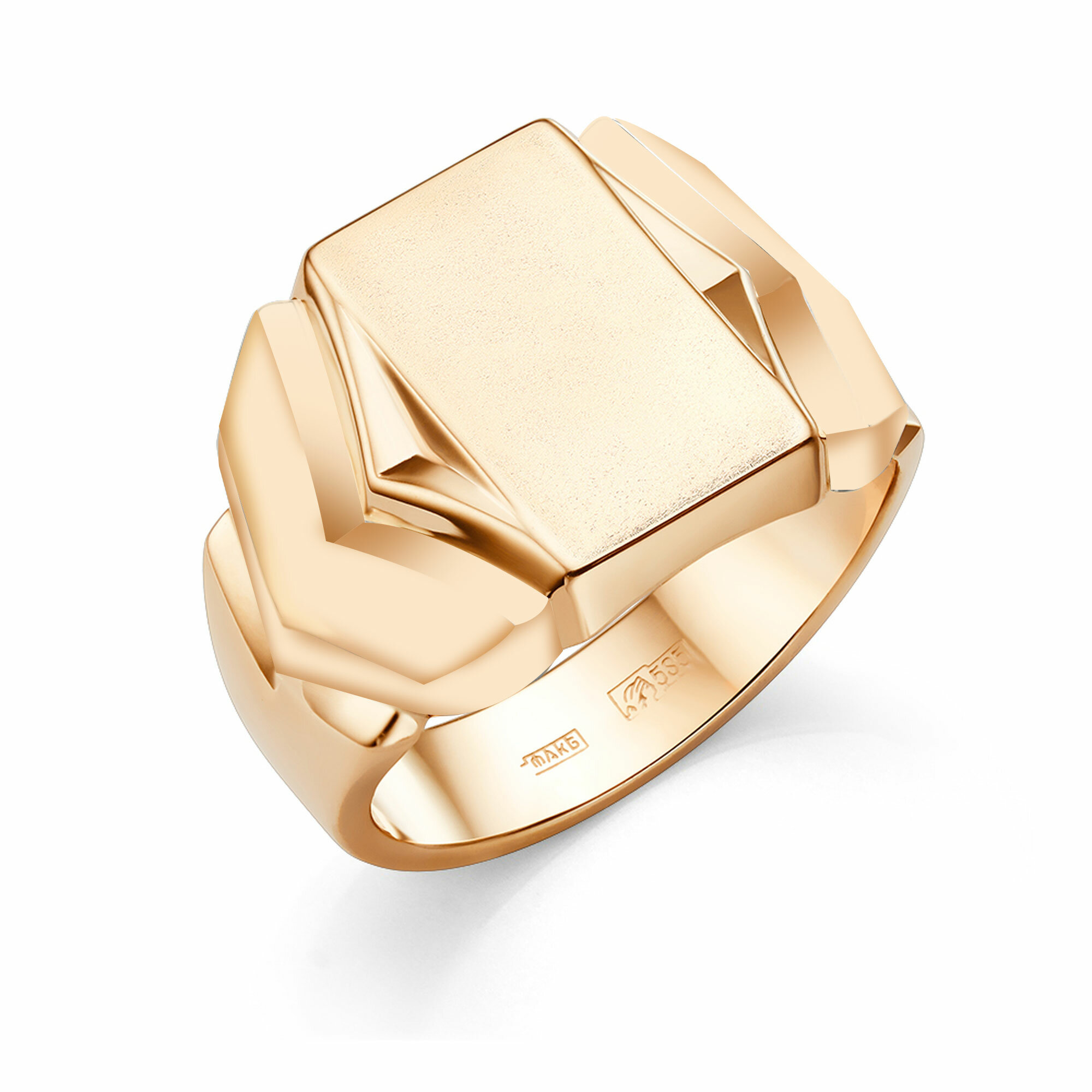 Печатка Diamant online, красное золото, 585 проба
