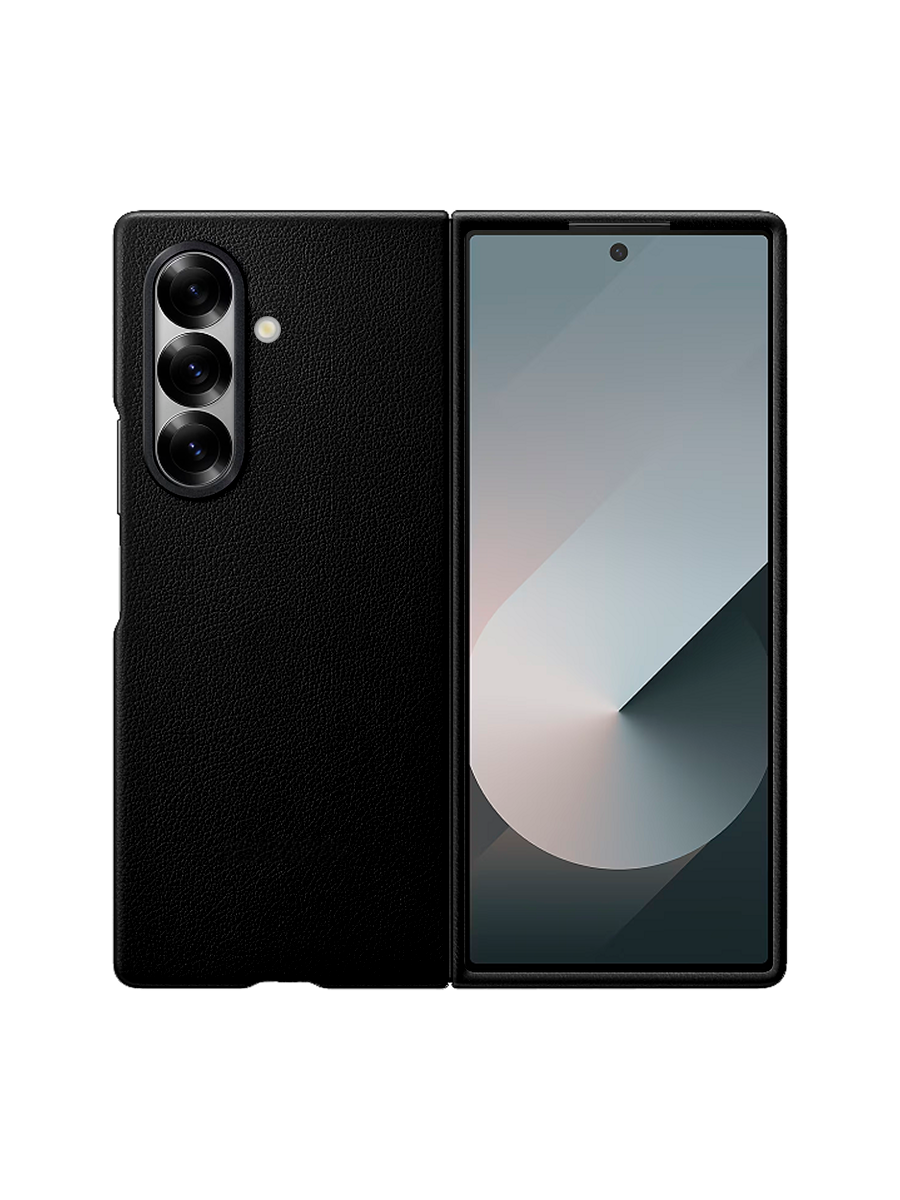 Кожаный чехол для Samsung Galaxy Z Fold7 / Kindsuit Case для Самсунг Фолд 7, черный