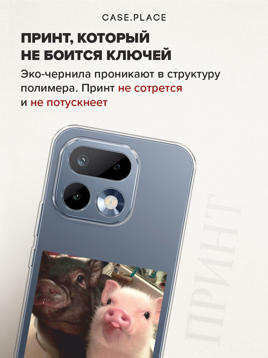 Чехол на Realme 16 Pro / Реалми 16 Про с принтом Два поросенка — фото 1