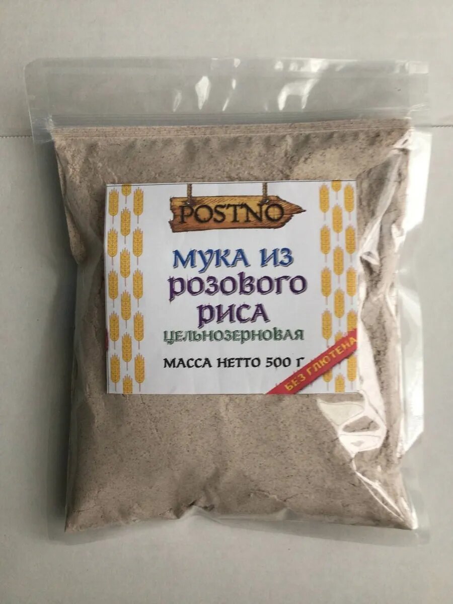 Мука из розового риса цельнозерновая 500 г