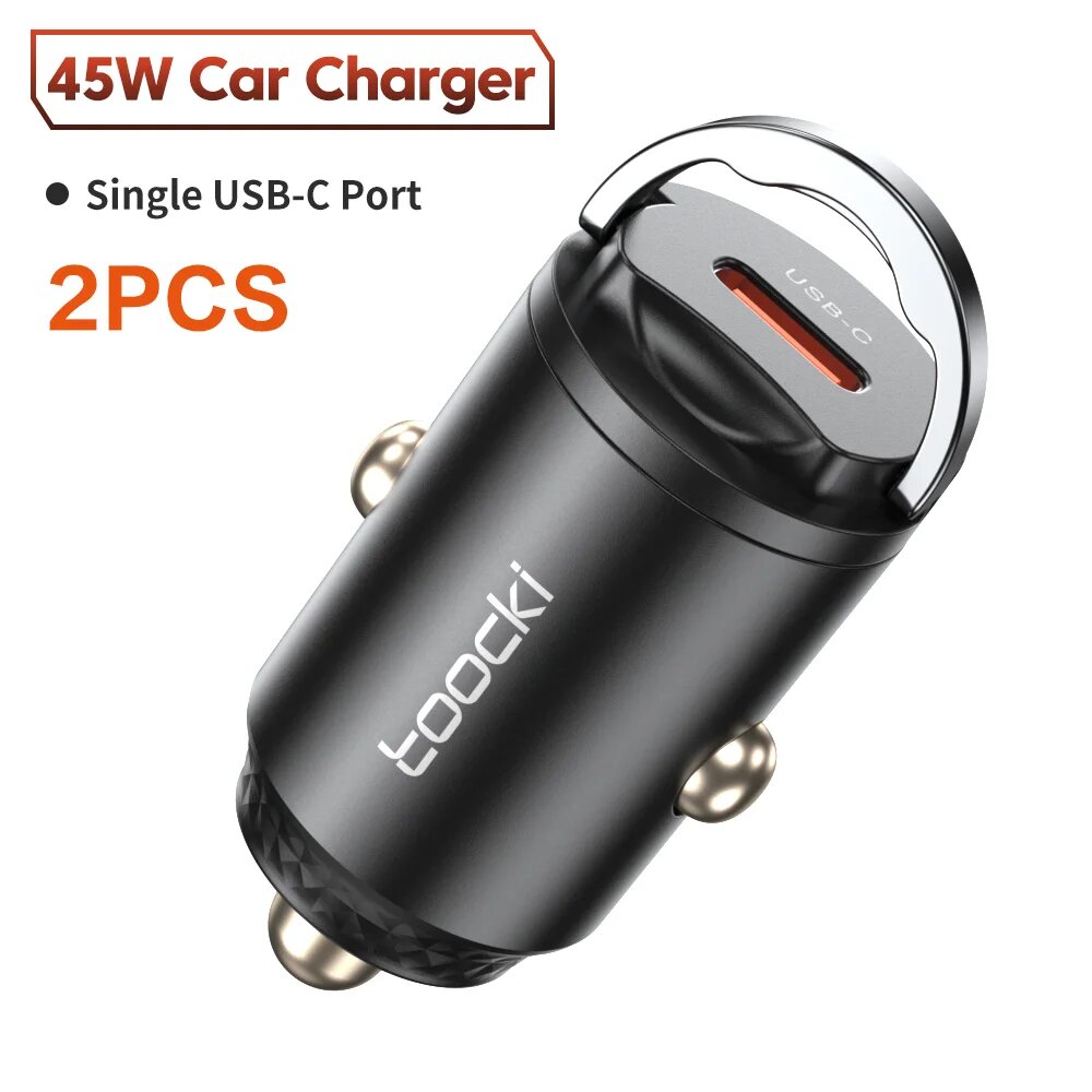 Автомобильное Зарядное Устройство Toocki 45W USB-C Для Телефонов С Портом Type-C