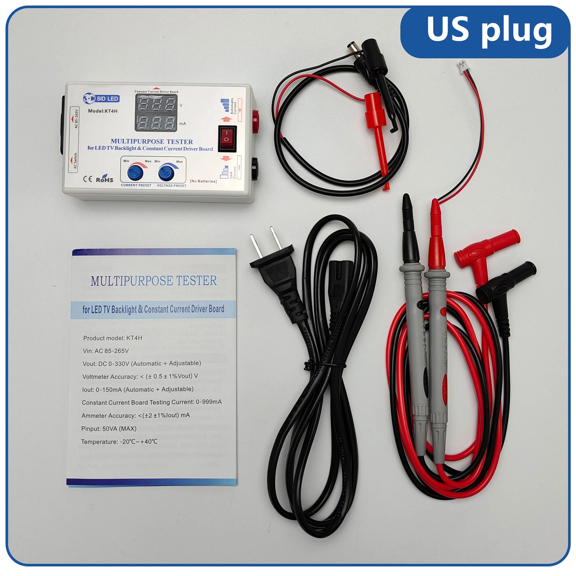 YEKMLCO KT4H тестер подсветки LED TV, US plug