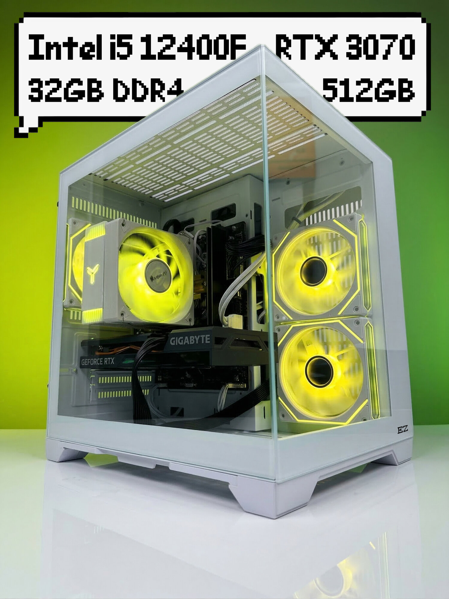 Игровой ПК EZPC RTX 3070 | i5 12400F | 32GB DDR4 | 512GB SSD | Win 10 Pro