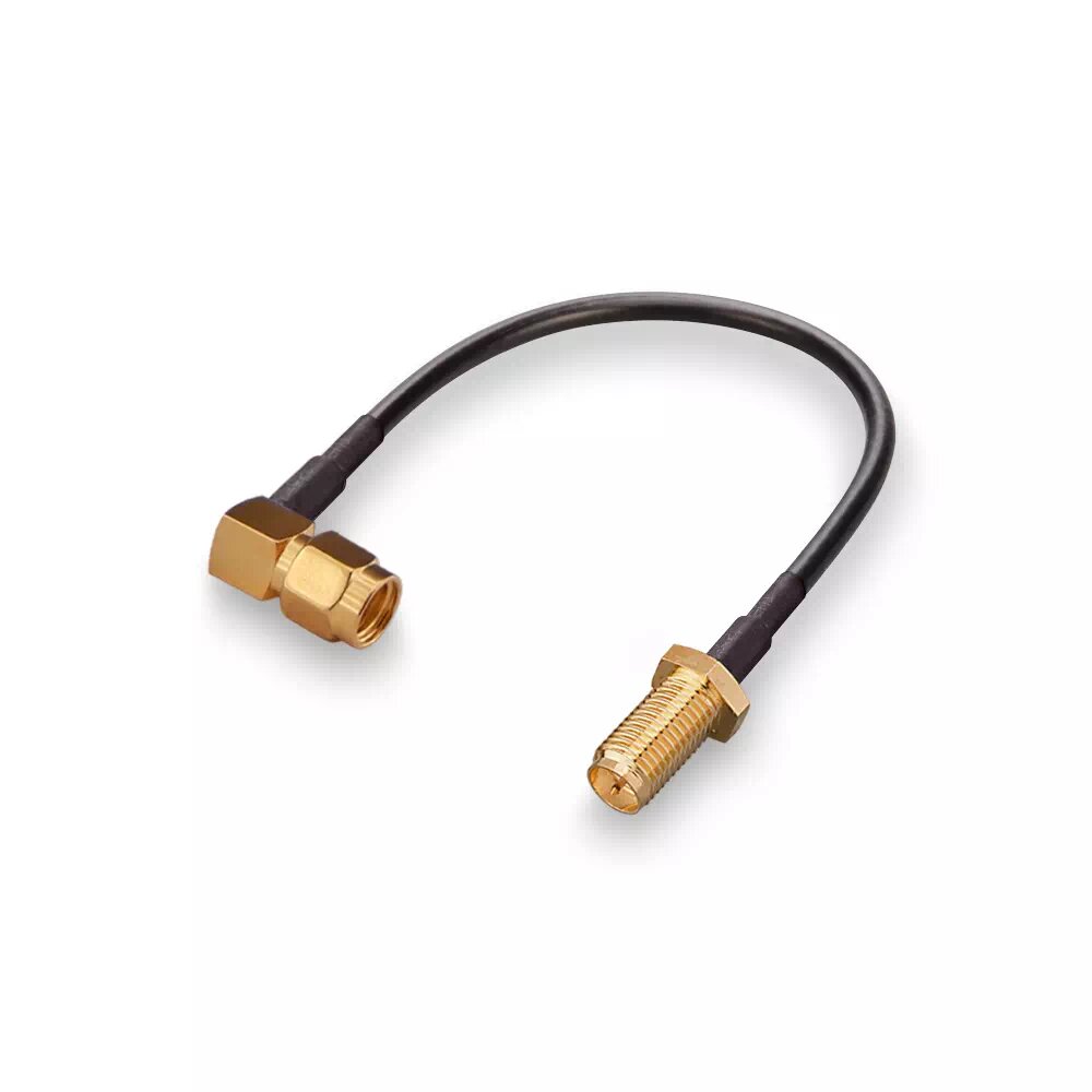 Пигтейл RP-SMA (female) - RP-SMA (male) прямой/угловой, длина 300 мм KROKS 2168