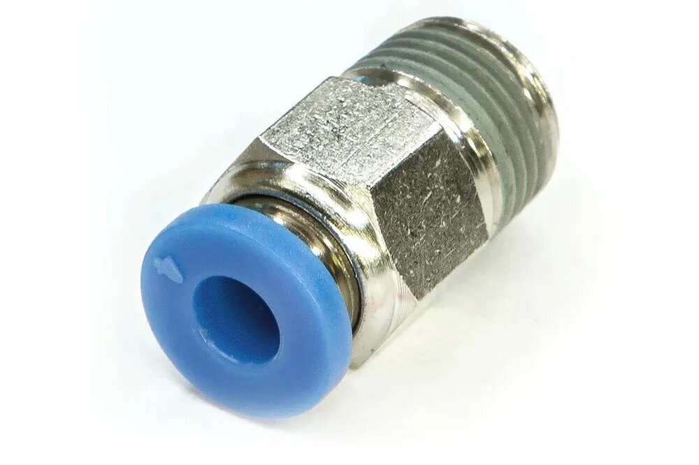 Пневмофитинг цанговый прямой с наружной резьбой PC 4-01 (R1/8")