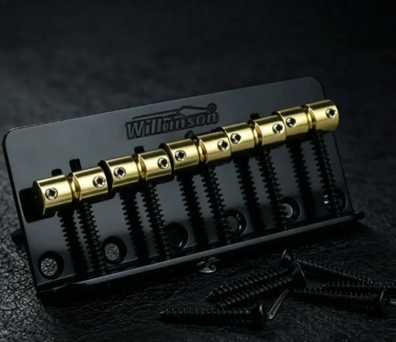 Бридж бас-гитарный WBBC5 с седлами Wilkinson Brass, цвета хром, черный, золото