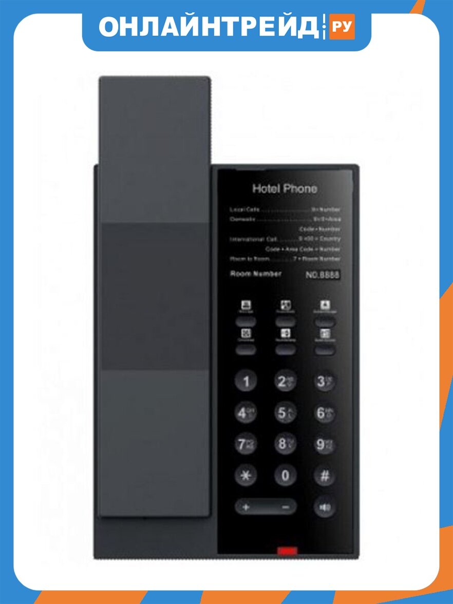 Отельный SIP-Телефон Fanvil H602, 2 SIP-акк, POE, БП в комп, 1x100 Mbps, 6 прог. клав.