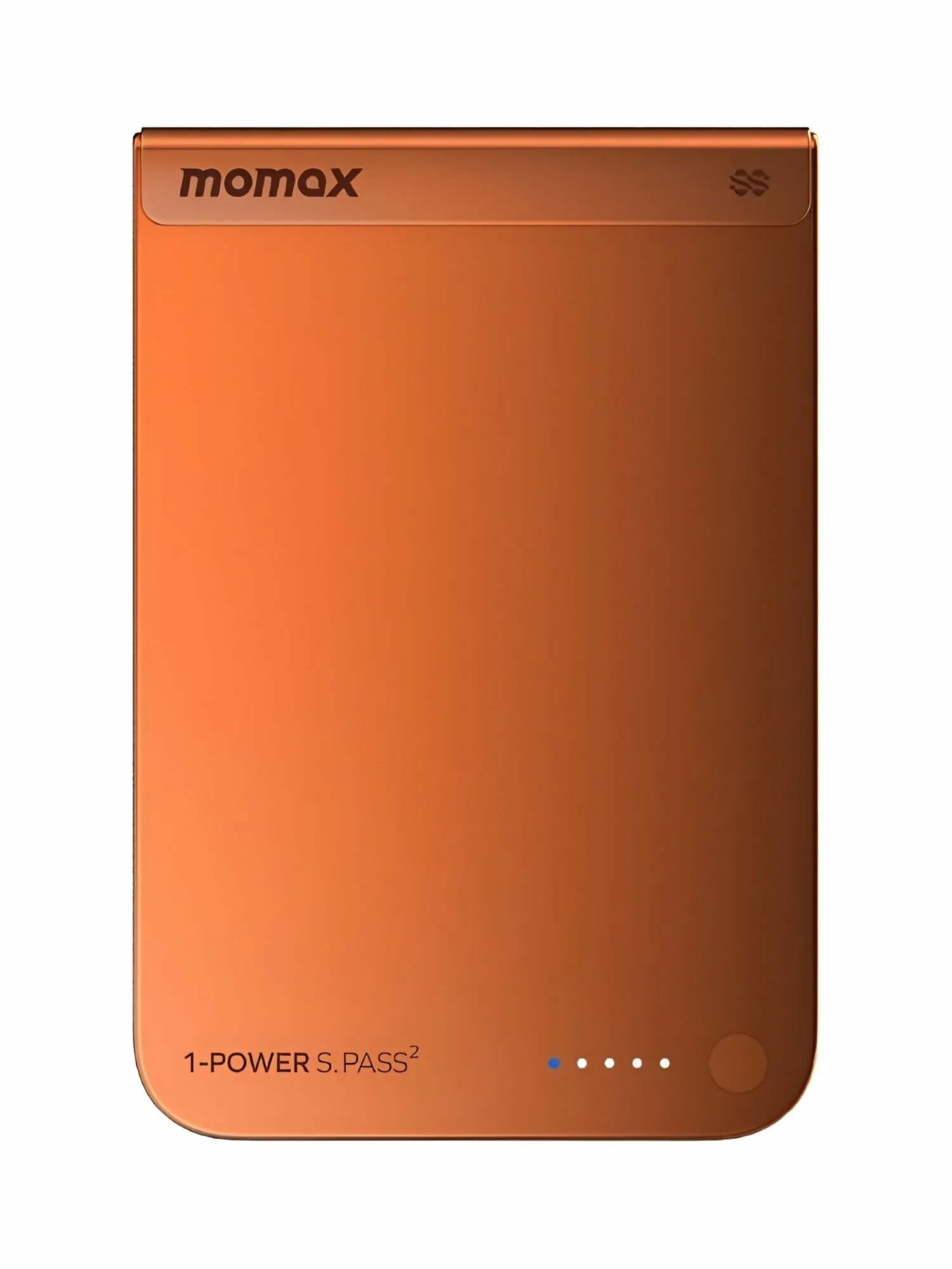 Магнитный внешний аккумулятор Momax 1-Power S. Pass2 10000mAh Semi SSB Magnetic Wireless Battery Pack (CCC) Qi2 25W оранжевый